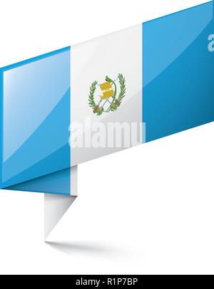 Guatemala flag, vector illustration on a white background Stock Vector ...