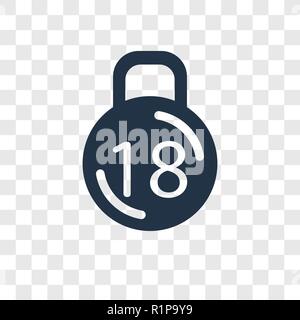 Kettlebell icon isolated on transparent background. Weight icon ...