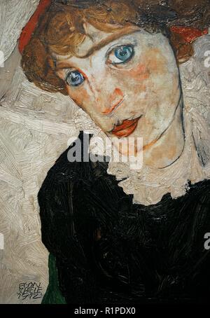 Egon Schiele, Wally Neuzil in Black Stockings, 1912 Stock Photo - Alamy