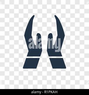 Prayer vector icon isolated on transparent background, Prayer ...