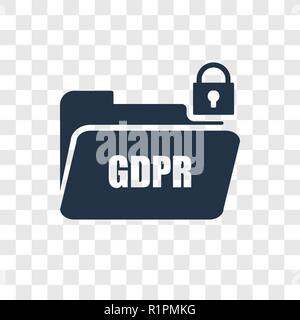 GDPR vector icon isolated on transparent background, GDPR transparency logo concept Stock Vector ...