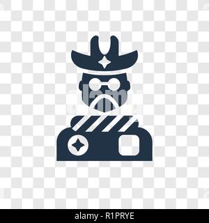 Cowboy vector icon isolated on transparent background, Cowboy ...