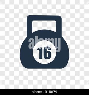 Kettlebell vector icon isolated on transparent background, Kettlebell ...