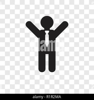 cartoon man with arms open icon over white background, vector ...
