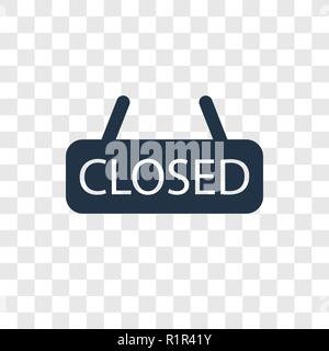 Closed Sign Icon logo sign vector outline in black and white color ...