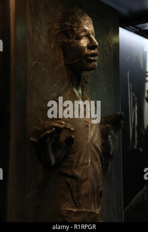 Han Solo frozen in carbonite during a Star Wars fans meeting Forcecon ...