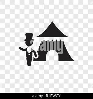 Ringmaster man vector icon isolated on transparent background ...