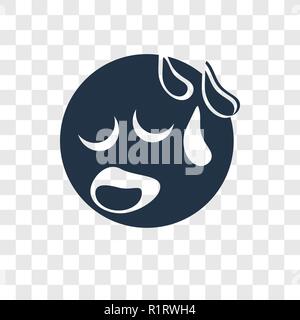 Man sweating vector icon isolated on transparent background, Man ...