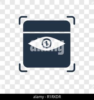 Iris scan icon isolated on white. Eye scanning, biometric recognition ...