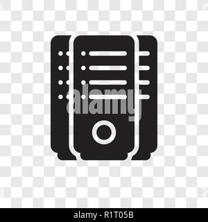 Servers vector icon isolated on transparent background, Servers ...