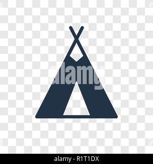 Tipi vector icon isolated on transparent background, Tipi transparency ...