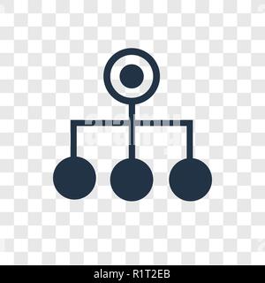 Hierarchical structure vector icon isolated on transparent background, Hierarchical structure ...