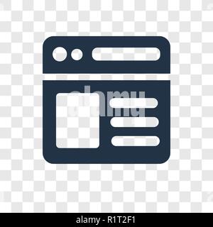 Browser vector icon isolated on transparent background, Browser ...