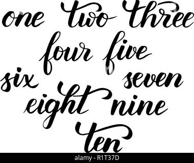 Set of ten hand written calligraphy lettering texts Thank you. handmade ...