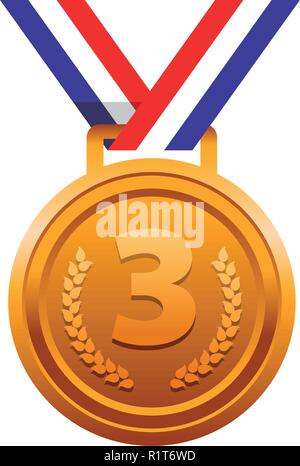 third place medal Stock Vector Image & Art - Alamy