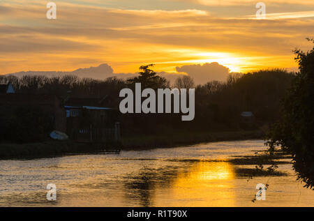 sunset in the autumn Stock Photo - Alamy