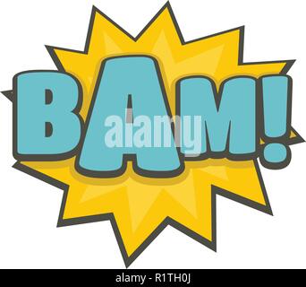 illustration of bam text on white background Stock Vector Image & Art ...