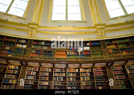 Book shelves at the British museum Library reading room London England ...