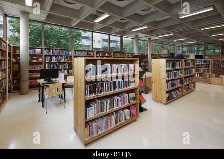 View of library interior. Deichman Library Boler, Oslo, Norway ...