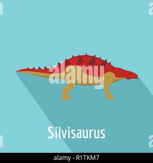 Silvisaurus icon. Flat illustration of silvisaurus vector icon for web ...