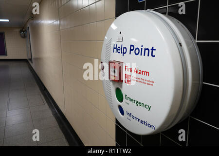 Help points at Londons Underground stations Stock Photo - Alamy