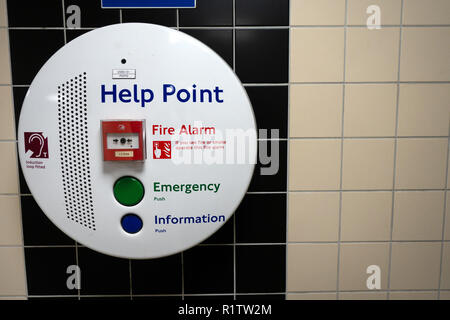 Help points at Londons Underground stations Stock Photo - Alamy