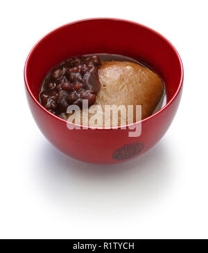 Mochi cake with red beans. Traditional Japanese dessert Stock Photo - Alamy