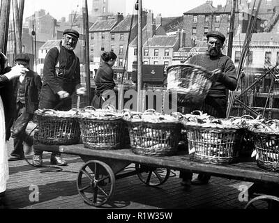 North Shields Fishermen early 1900s Stock Photo - Alamy