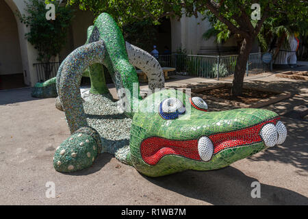 Nikigator sculpture (by Niki de Saint Phalle). Balboa Park, San Diego ...
