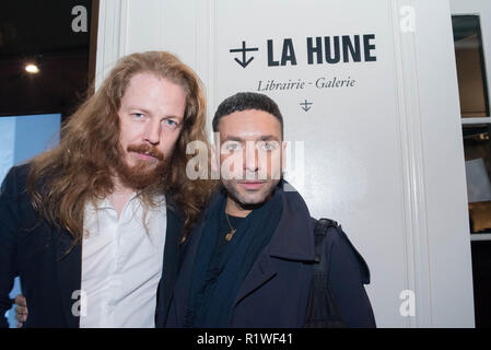 Dani Morla and sascha Linse arrives to attend at the exhibition of the ...
