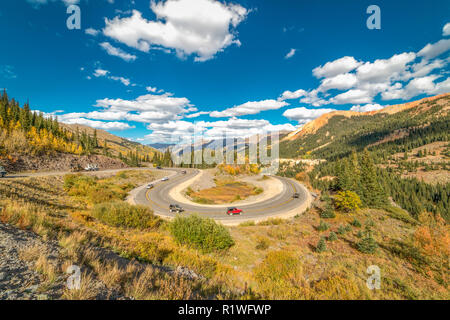 SEPT 18, 2018 - ROUTE 550 SILVERTON, COLORADO, USA - "Circular elevated ...
