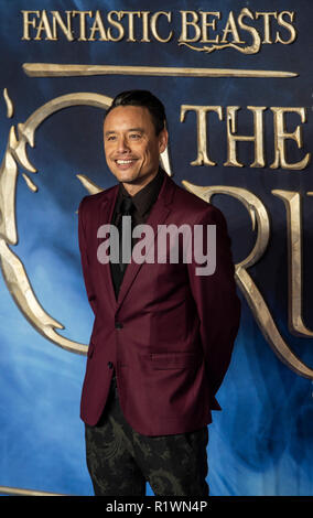 LONDON, ENGLAND - NOVEMBER 13: Simon Wan (L) attends the UK Premiere of ...