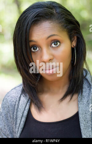Thoughtful Beautiful Minority Female Stock Photo - Alamy