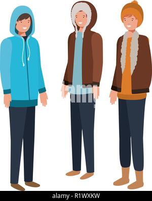 man character avatar wearing jacket icon white background vector ...