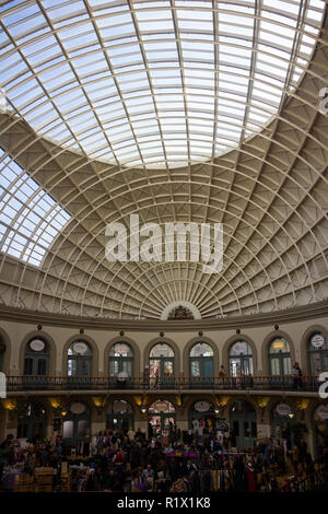 The interior of the Leeds Corn Exchange Stock Photo - Alamy