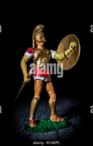 Toy Ancient Greek soldier Stock Photo - Alamy