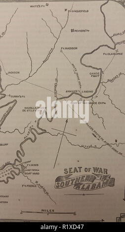 Map of Alabama during the War of 1812 Stock Photo - Alamy