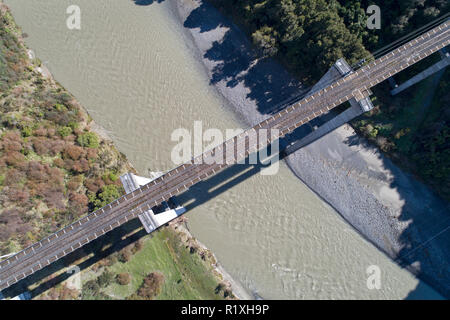 Mangaweka Railway Viaduct, and Rangitikei River, near Mangaweka ...