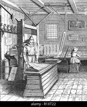 Printing Press, 15th Century Stock Photo - Alamy