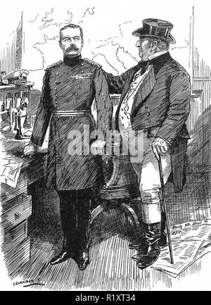 Cartoon, Lord Kitchener and John Bull, WW1 Stock Photo - Alamy