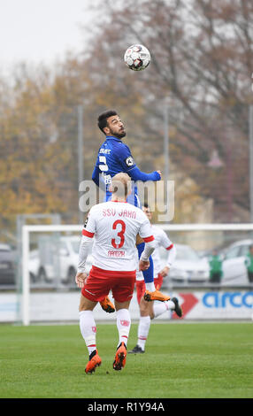 Crailsheim, Deutschland. 15th Nov, 2018. goal, goaljubel: Marco Thiede ...
