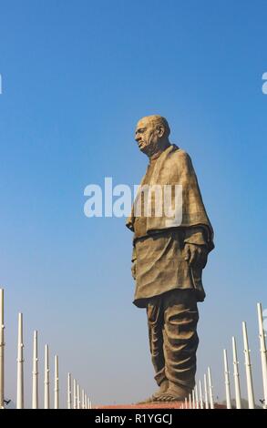 The world's tallest statue, 'Statue of unity',at a height of 182 metres ...