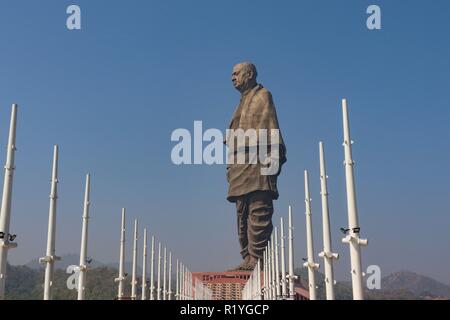The world's tallest statue, 'Statue of unity',at a height of 182 metres ...