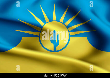 Arizona modern and realistic closeup flag illustration. Perfect for ...
