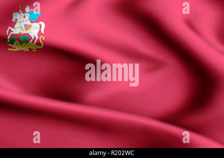 Moscow modern and realistic closeup flag illustration. Perfect for ...