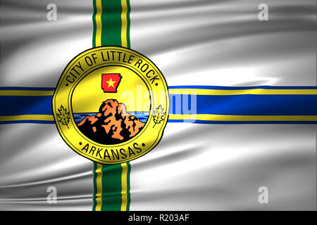Closeup Little Rock Flag Stock Photo - Alamy