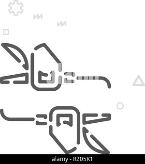 Bike or Bicycle Trigger Shifters Flat Vector Icon, Symbol, Pictogram ...