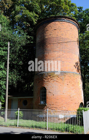 The Water Tower, Essendon, Hertfordshire, at the southern entrance to ...