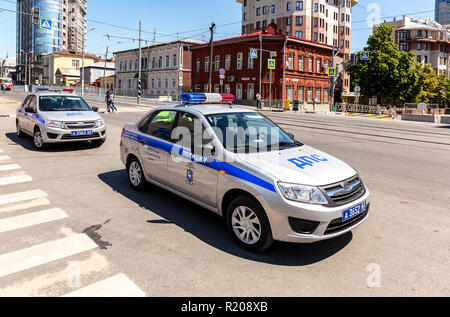 Russian police patrol cars of the State Automobile Inspectorate Stock ...