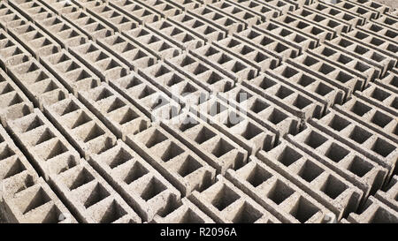 Brick forms. Production of bricks from volcanic ash in the Philippine ...